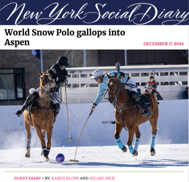 World Snow Polo Gallops into Aspen - Shop Karen Klopp and Hilary Dick ...